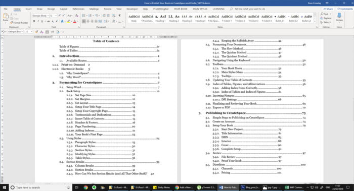 Microsoft Word: Table of Contents Page Number Alignment - Word Book ...